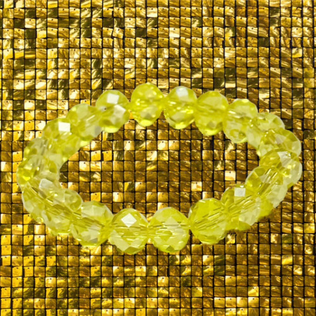 PURE SUNSHINE Yellow AB Iridescent Glass Crystal Rondelle - Etsy