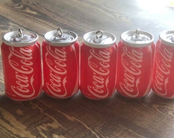 LARGE Red and White Classic Soda Pop Can Resin Silver Drink | Etsy
