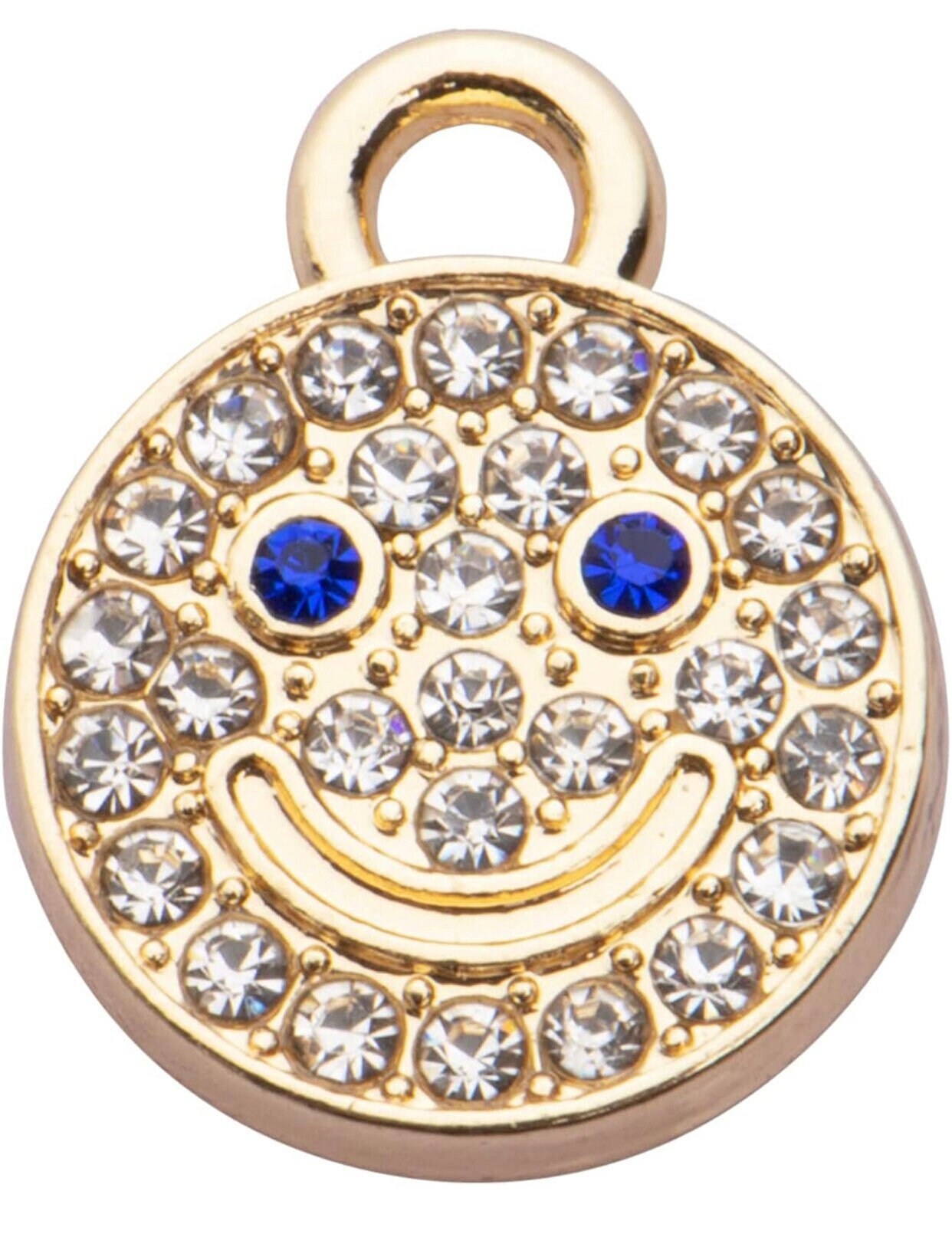 Smiley Face Rhinestone Charm 1 PC Rhinestone Pendant - Etsy