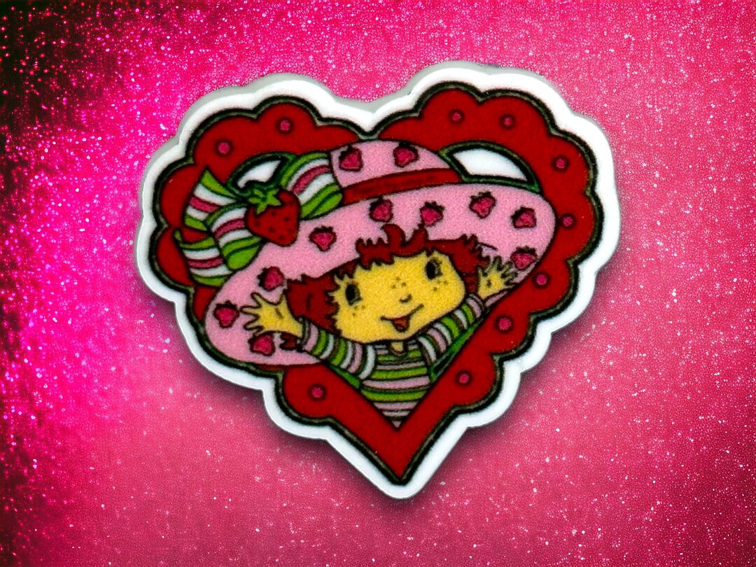 Strawberry Girl Heart Charm | Cartoon Character Charm | Childhood Charm ...
