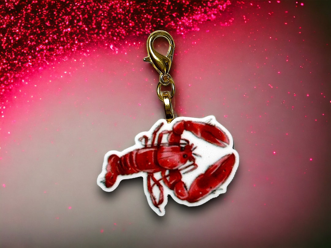 Lobster Charm | Crawfish | Seafood Planar | 1 PC Resin Acrylic Flatback ...