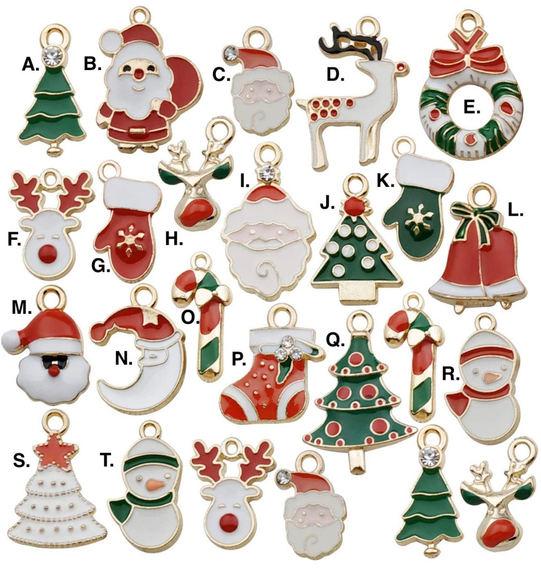 Merry Christmas Charm | Ho Ho Ho Charm | Santa Charm | Wreath Charm ...