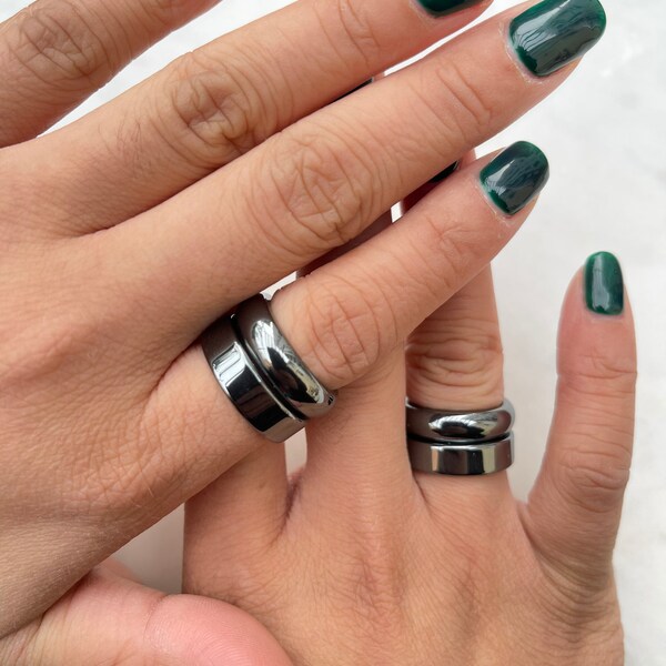Hematite Ring - Etsy