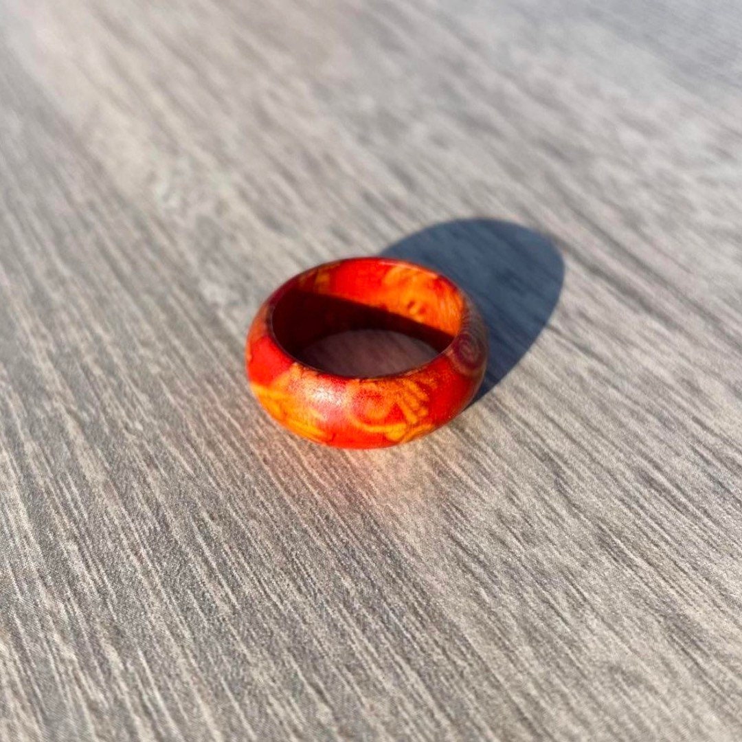 Wooden Somalian Ring With Wing Pattern, Wooden Ring, Somalian Ring ...