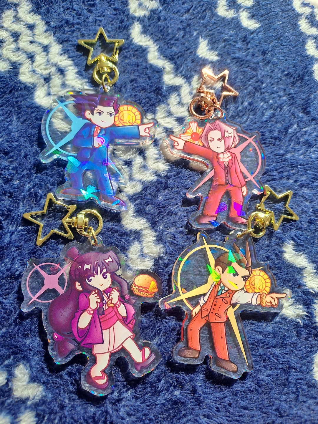 Ace Attorney 2"5 Double-sided Keychains Holographic - Etsy
