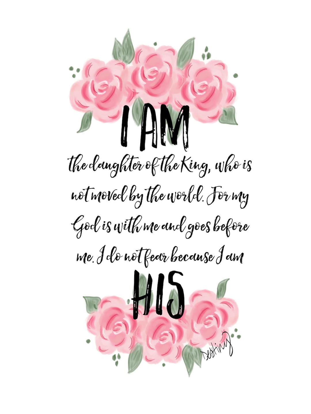 I Am His Quote by Destiny INC Printable Instant Digital Download - Etsy