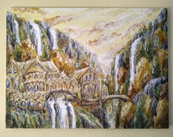 Rivendell Painting - Etsy