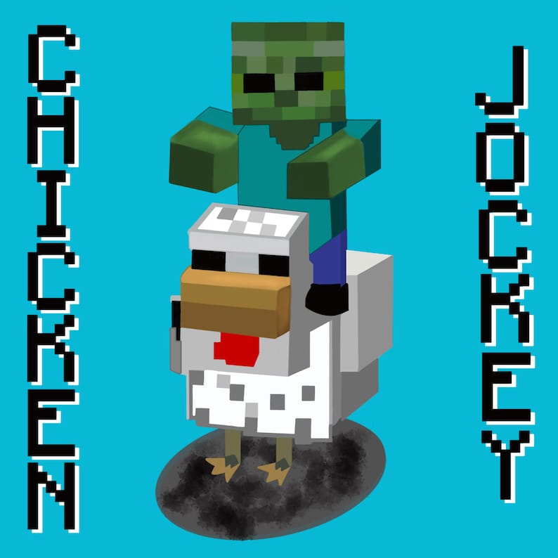 Minecraft Chicken Jockey Printable Instant Digital Download - Etsy