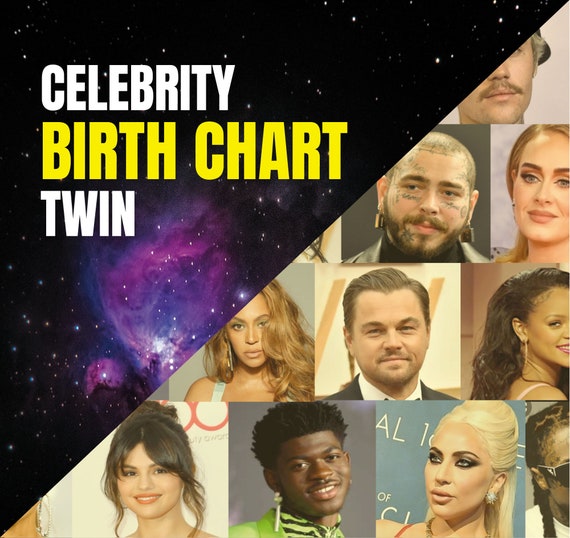 Celebrity Birth Chart Twin Birth Chart Reading Astrology - Etsy