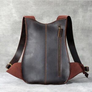 Vintage Pickpocket Proof Backpac, Crafted From Leahter Travel Backpack ...