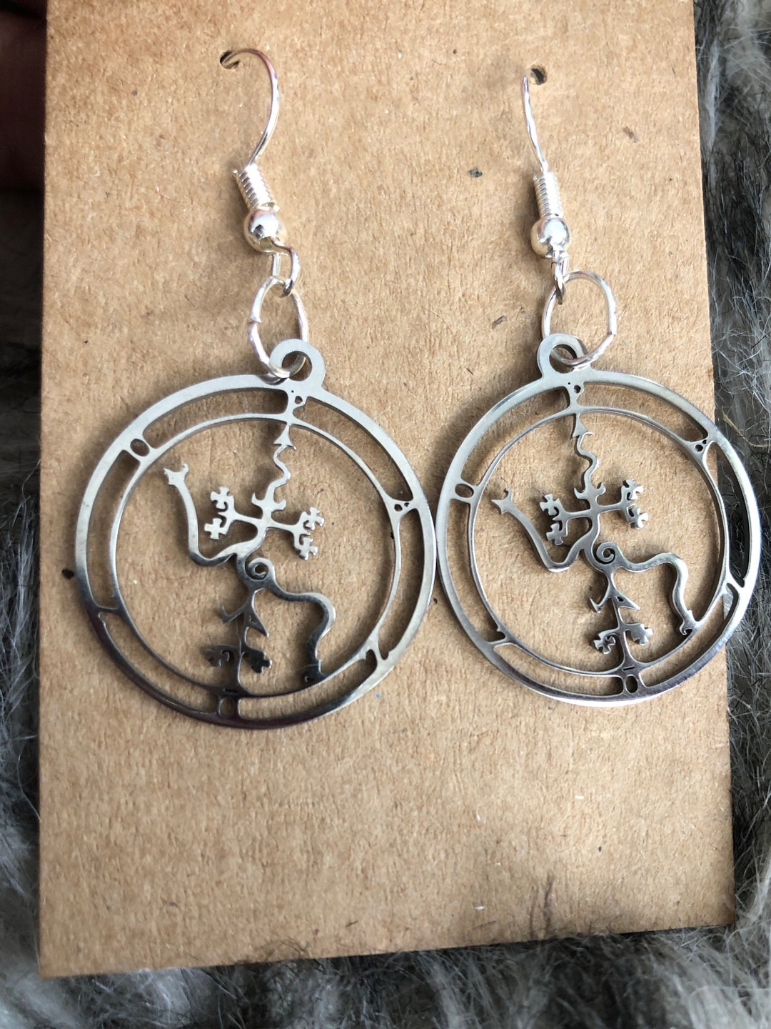 Pazuzu Sigil Earrings—protection Amulet/talisman; Ancient Mesopotamian ...