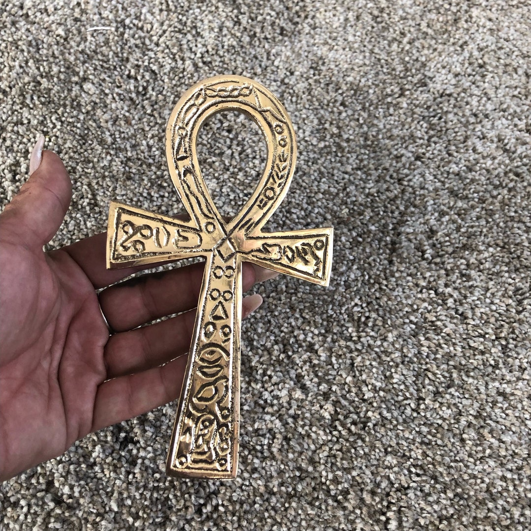 Brass Ankh With Magical Inscriptions - Etsy