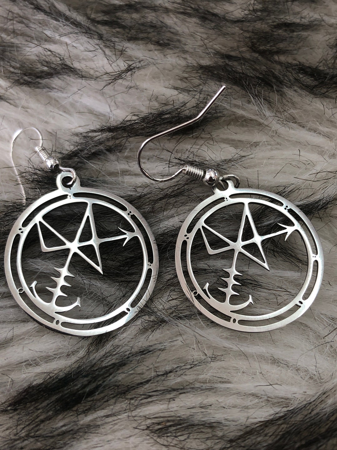 Abadon Sigil Earrings Infernal/satanic Deity apolloearrings Worship ...