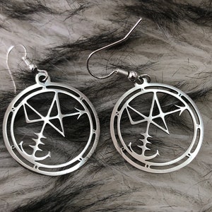 Abadon Sigil Earrings Infernal/satanic Deity apolloearrings Worship ...
