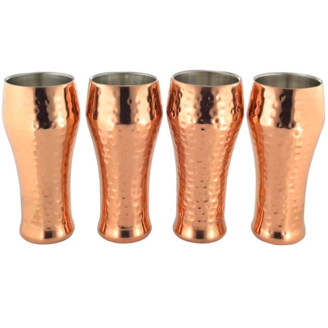 Member's Mark Doublewalled Copper Pilsner Glasses - Etsy