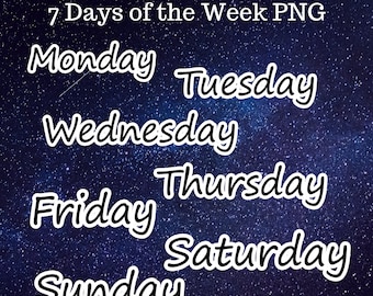 Days of the Week Svg Png Jpg Cutfile - Etsy