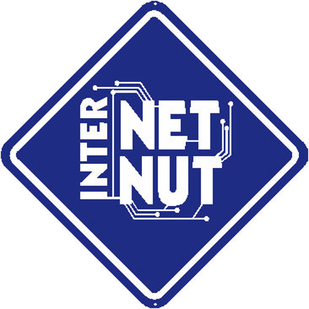 Internet Nut Sign - Blue Sign, White Lettering. - Etsy
