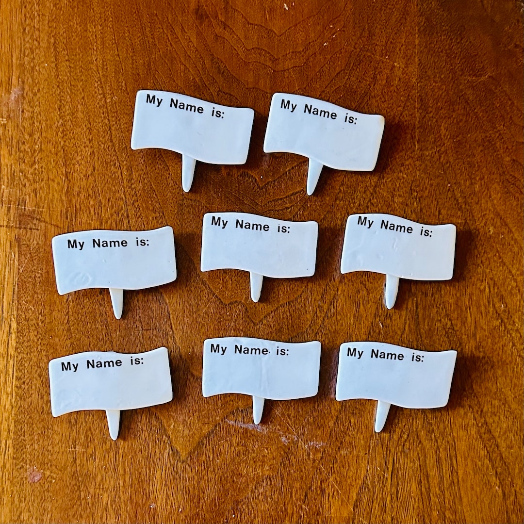 Porcelain Name Tag Markers Vintage Name Markers Charcuterie Name ...