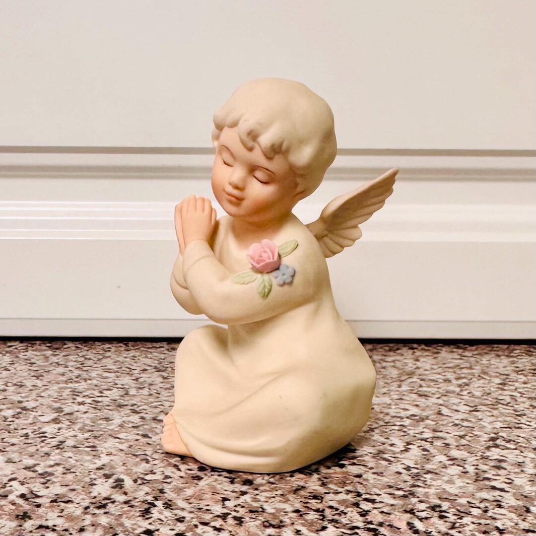 1991 Homco Porcelain Angel | Cottagecore | Grandmacore | Angel ...