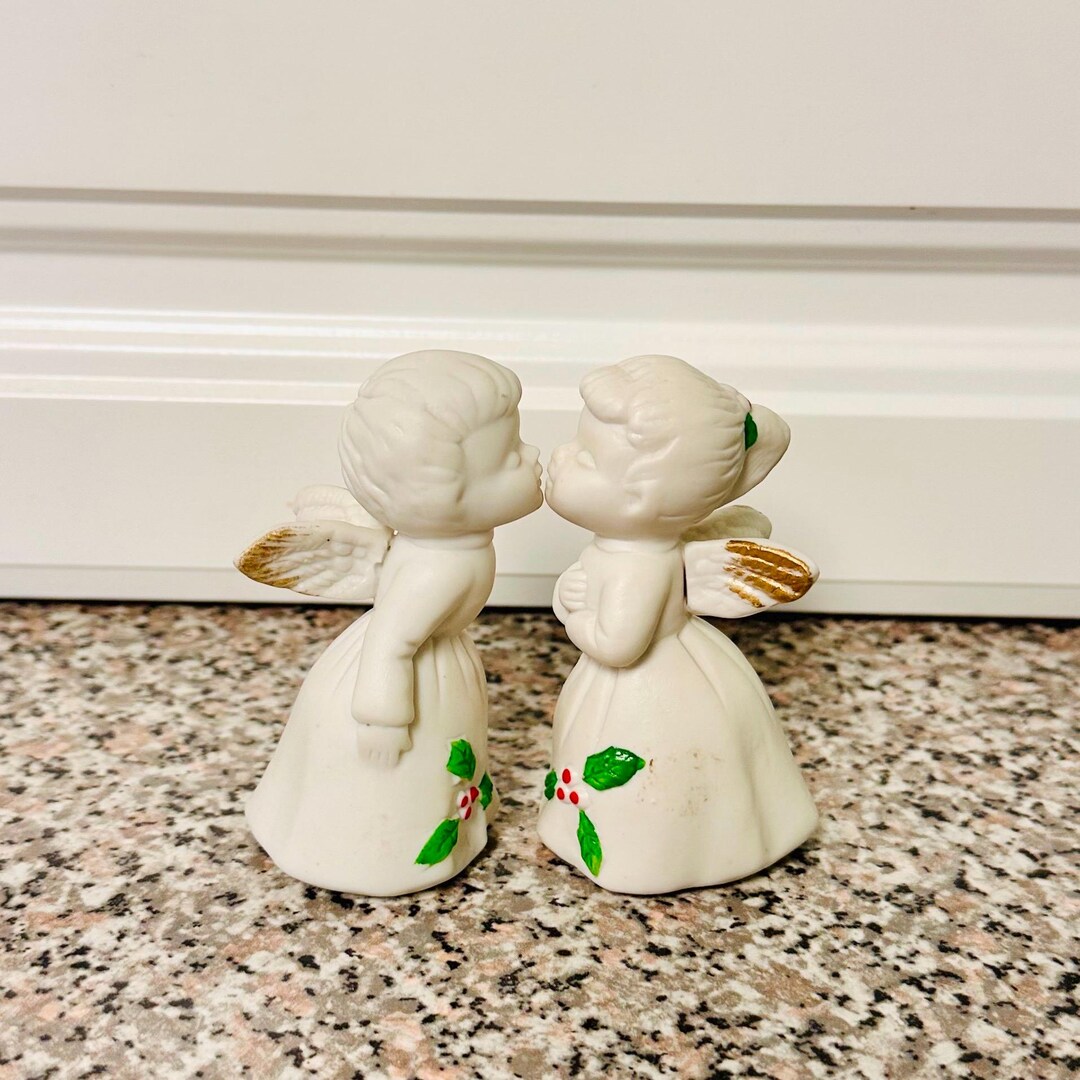 Lefton Vintage Kissing Angels Cottagecore Grandmacore Angel Collector ...