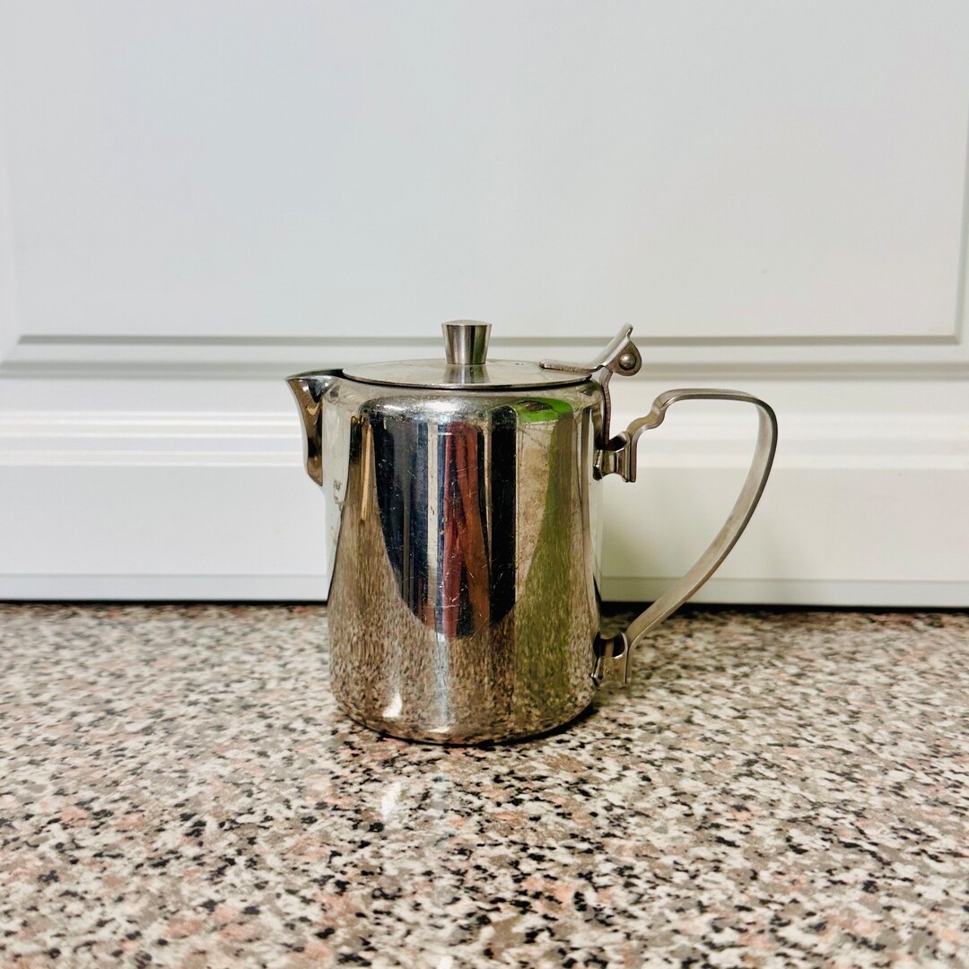 Gemco Made in Japan Syrup Pitcher | Stainless Steel Pitcher | Vintage ...