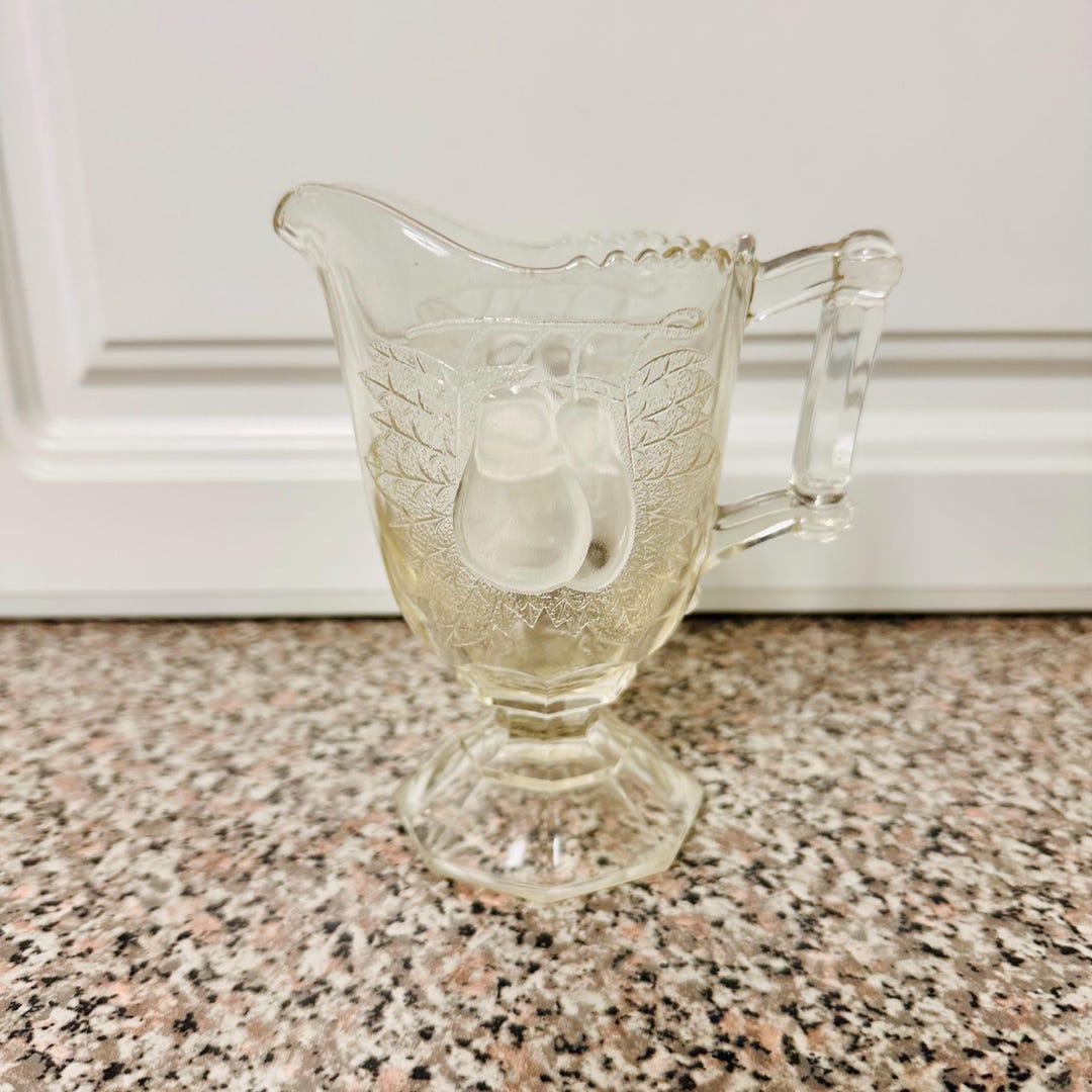 Jeannette Baltimore Pear Pitcher | Vintage Creamer | Cottage Core ...