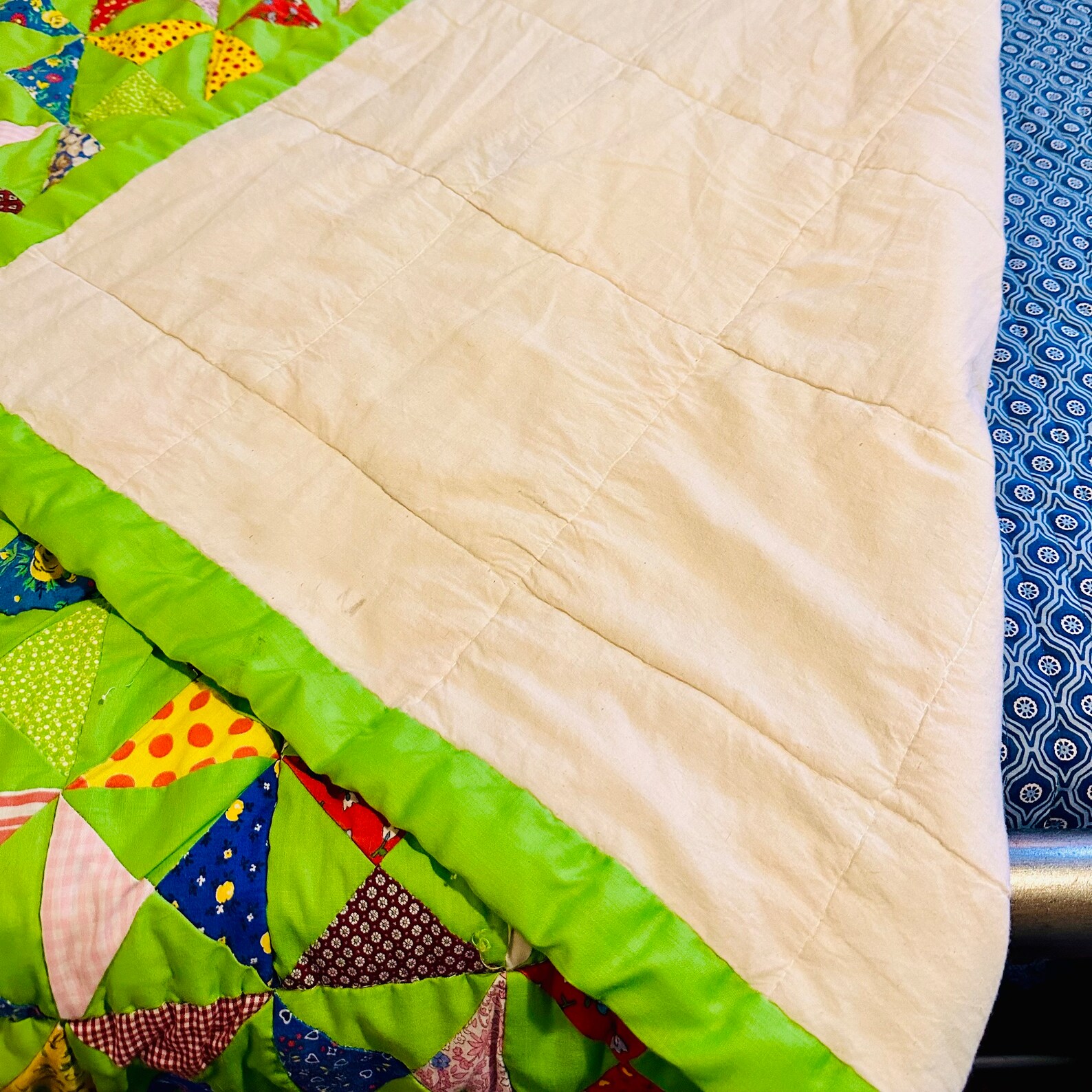 Handmade Diamond Green Quilt Cottagecore Grandmacore Countrycore ...