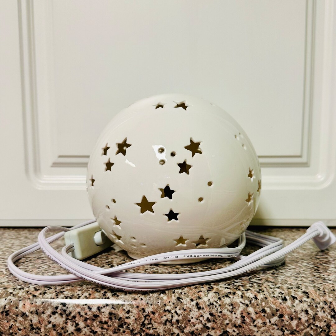 Ceramic Starry Globe Nightlight Star Light Nightlight Starry Lamp ...
