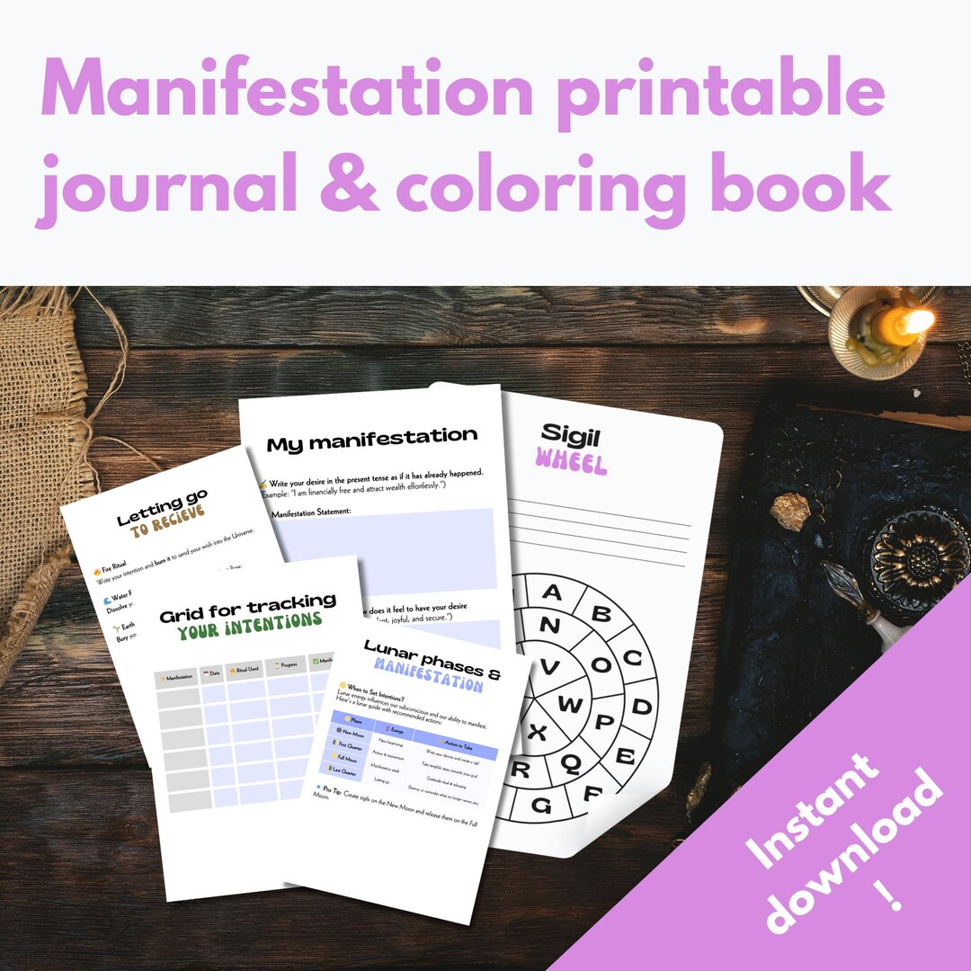 The Manifestation Ritual | Printable Manifestation & Coloring Book ...