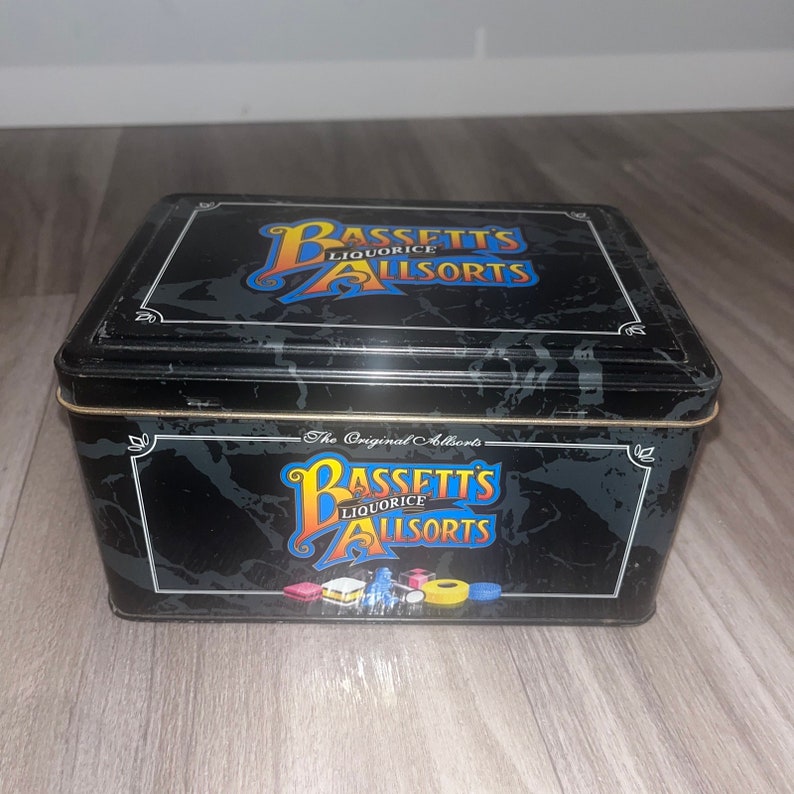 Vintage Sweet Tin Bassett's Liquorice Allsorts Hinged Tin Black 1997 90 ...