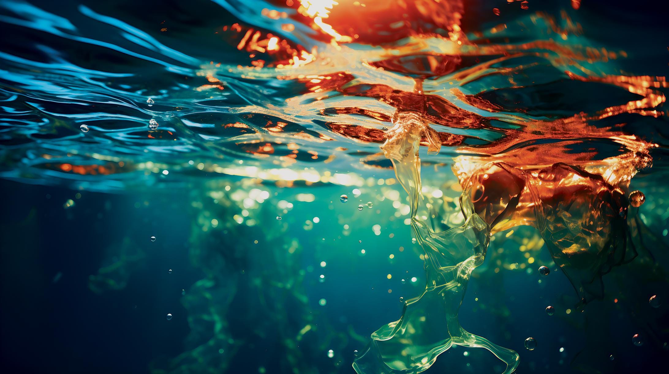 Abstract Underwater Ocean Art Wallpaper for Desktop iPhone iPad MacBook ...