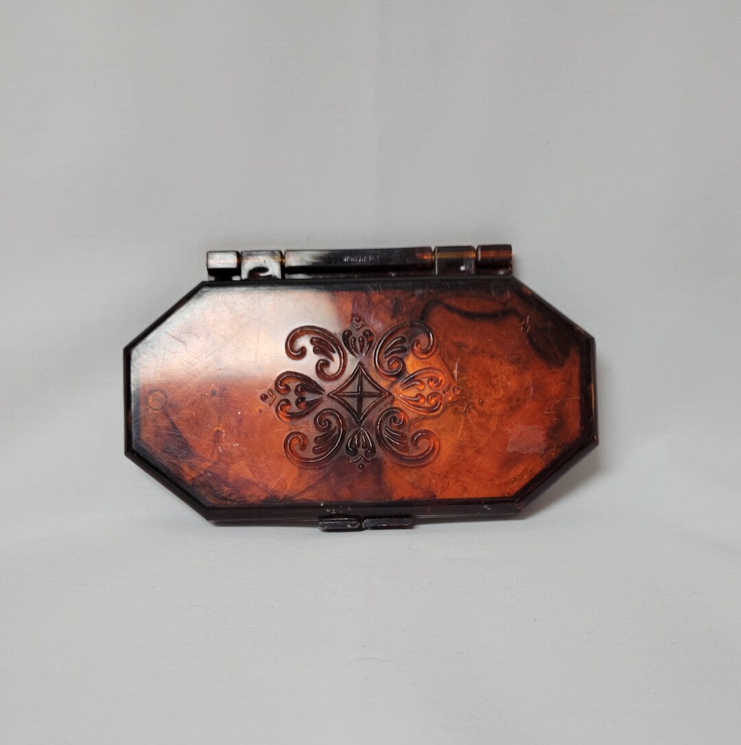 Retro Mod Plastic Tortoise Shell Compact With 3 Mirrors - Etsy