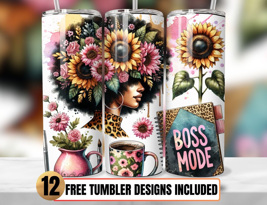 Sunflower Boss Lady 20oz Tumbler Wrap, Sublimation Design (PNG) - Etsy