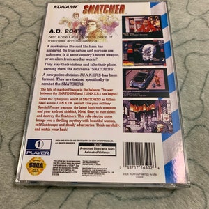 Snatcher, Sega CD, Custom Case W/inserts & Foam READ Description! - Etsy