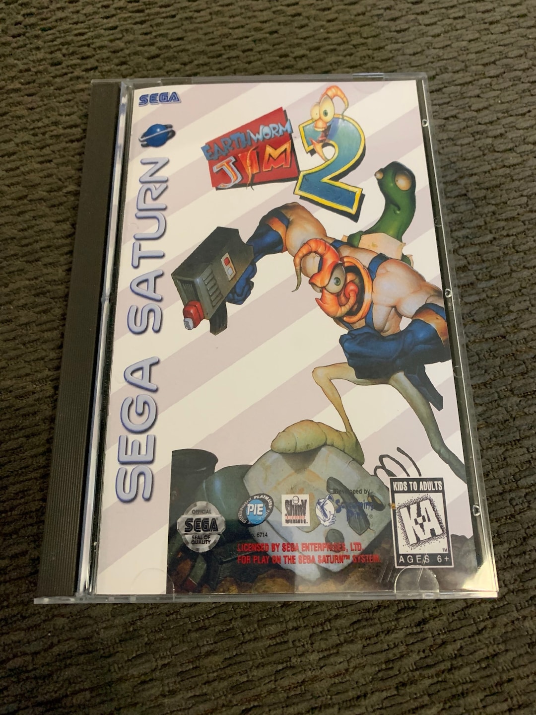 Earthworm Jim 2, Sega Saturn, Custom Case W/inserts & Foam READ ...