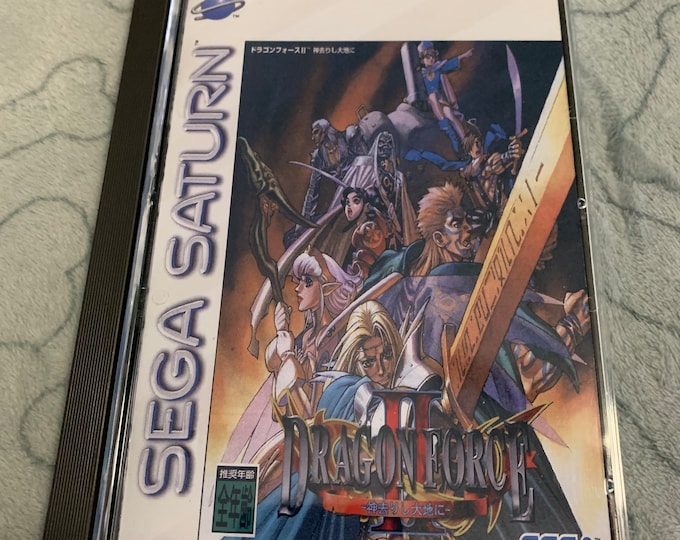 Dragon Force II, Sega Saturn, Custom Case W/inserts & Foam READ ...