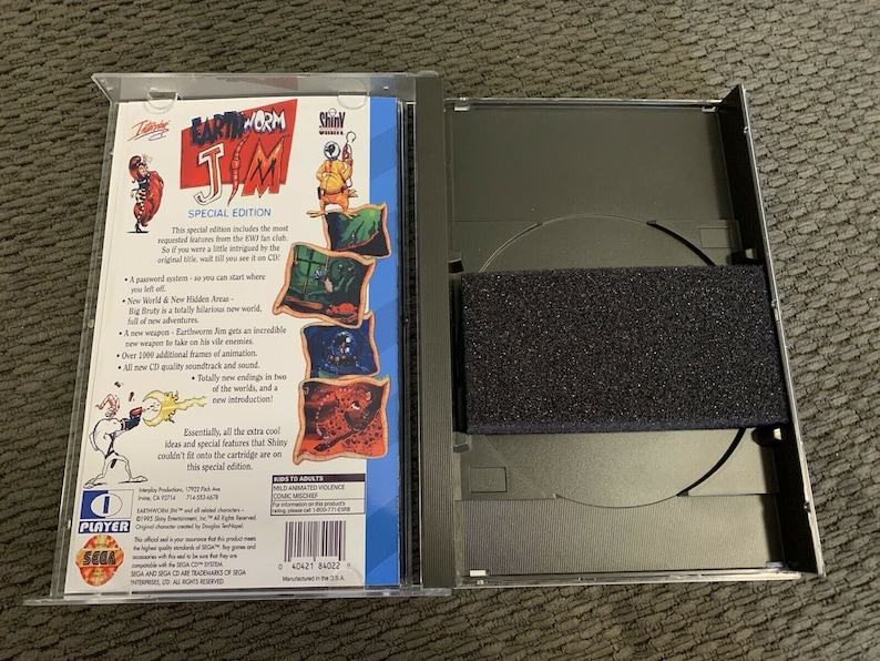 Earthworm Jim Special Edition Sega CD Custom Case W/inserts - Etsy