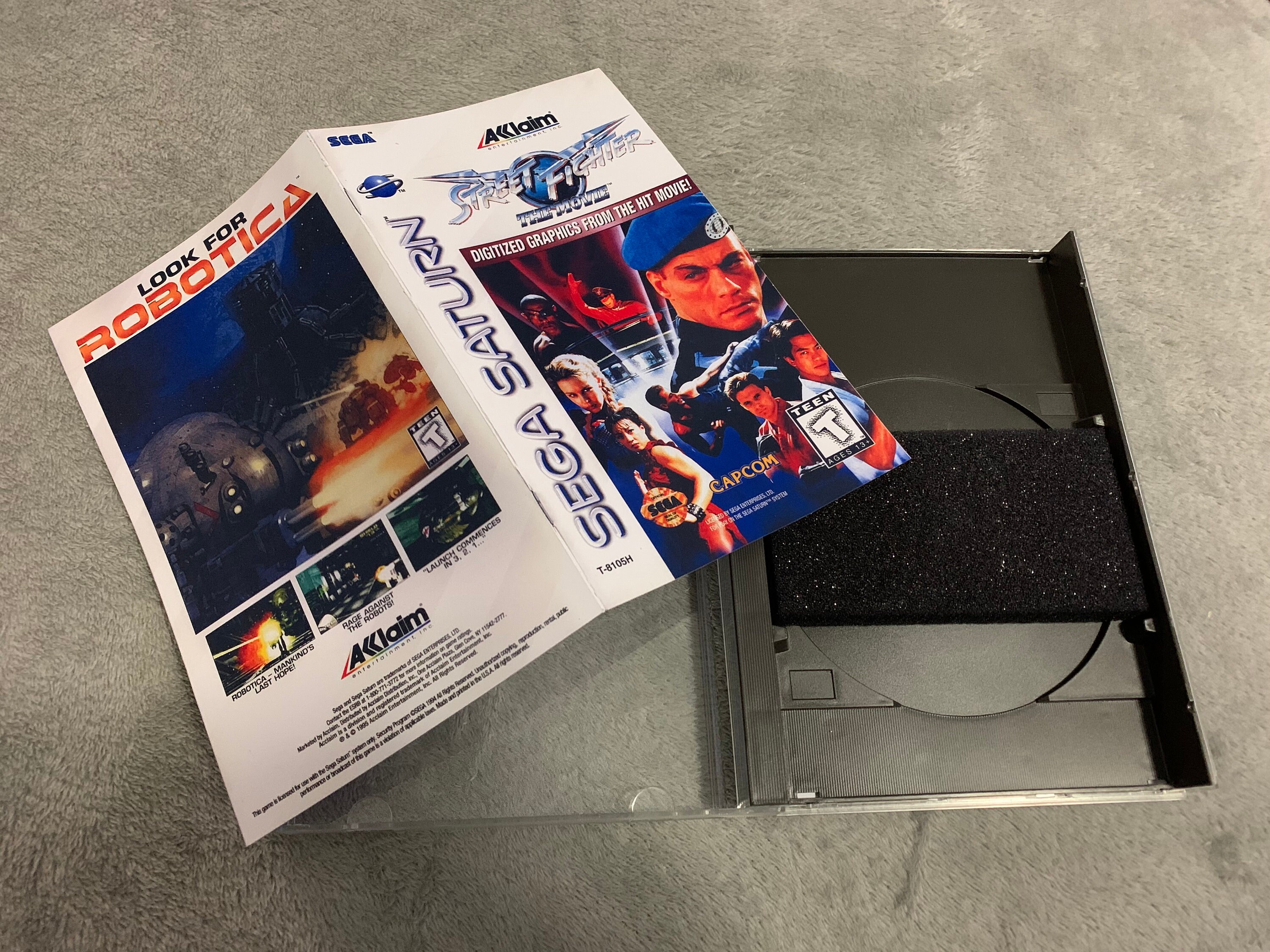 Street Fighter the Movie Sega Saturn Custom Case W/inserts & - Etsy
