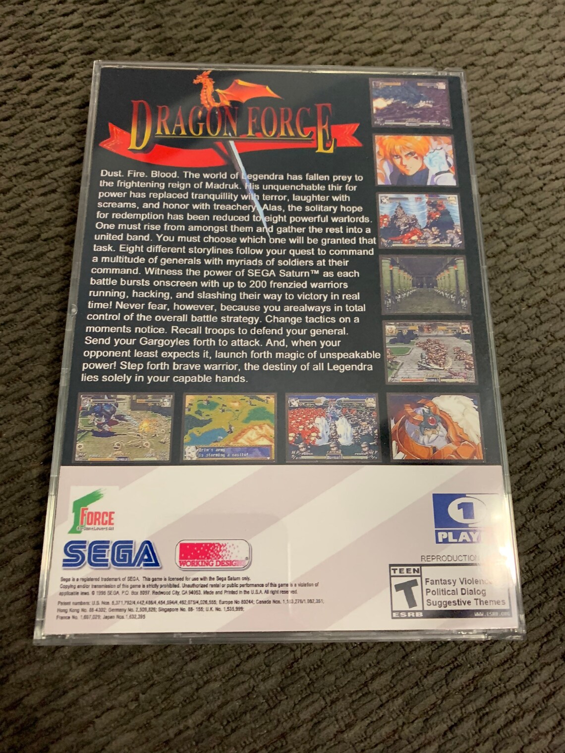 Dragon Force Sega Saturn Custom Case W/inserts & Foam - Etsy