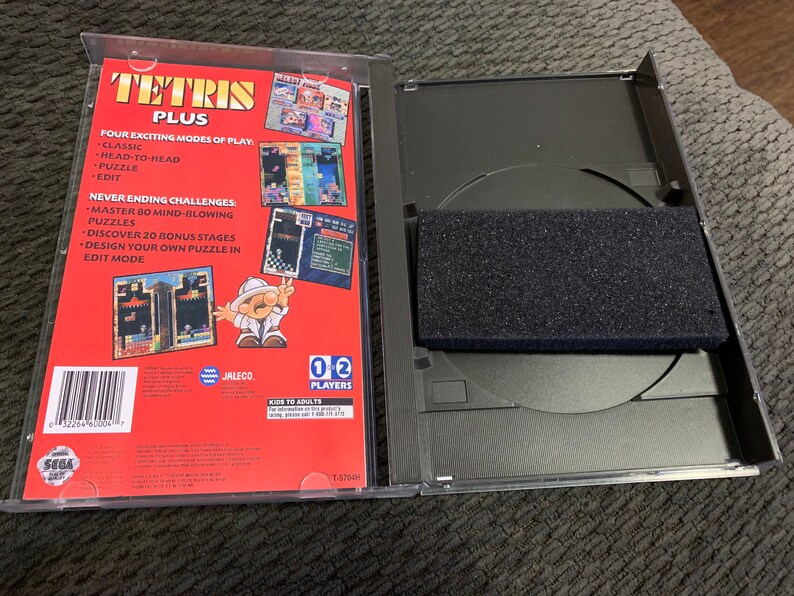 Tetris Plus, Sega Saturn, Custom Case W/inserts & Foam READ Description ...