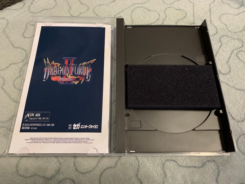 Dragon Force II, Sega Saturn, Custom Case W/inserts & Foam READ ...