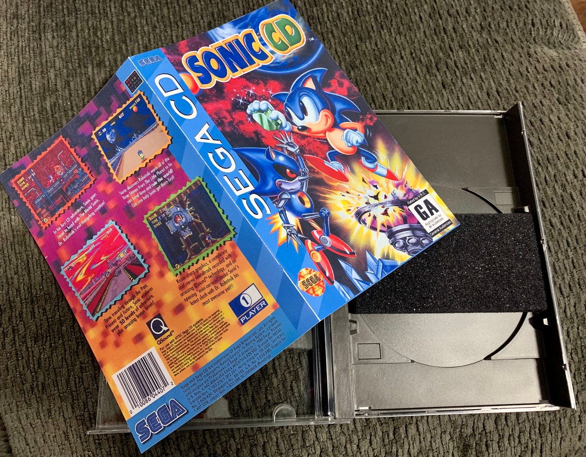 Sonic CD, Sega CD, Custom Case W/inserts & Foam READ Description! - Etsy