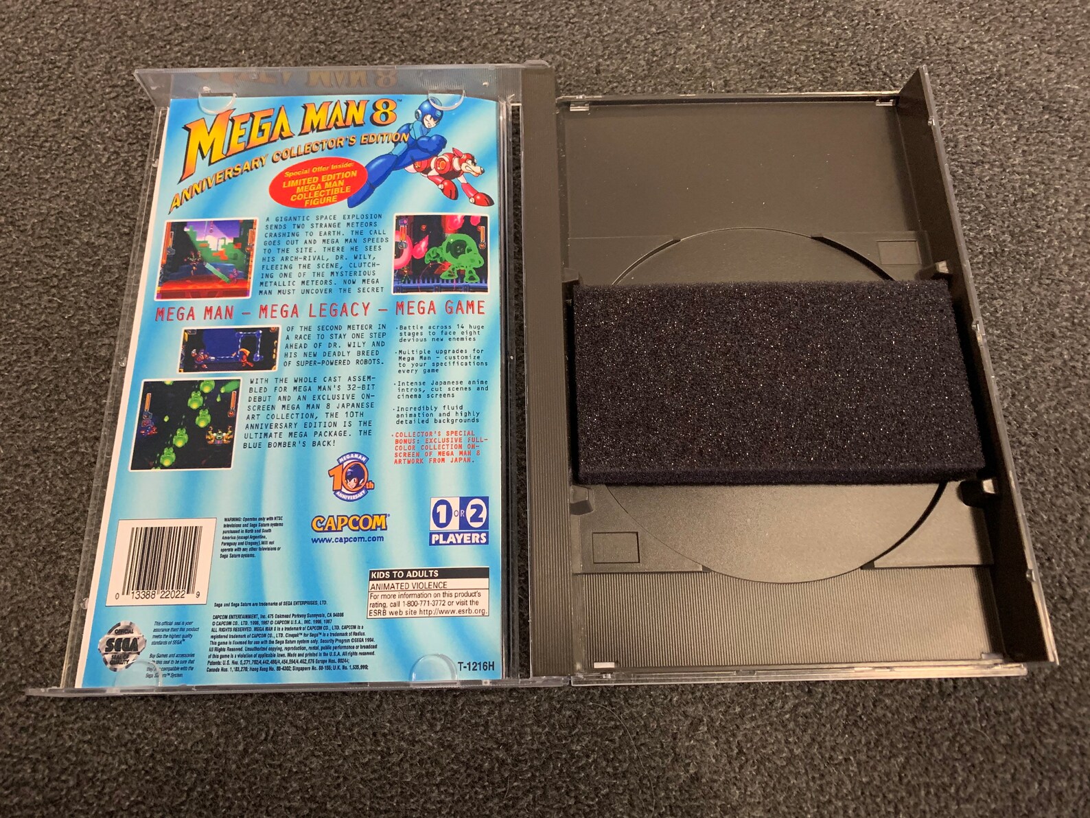 Mega Man 8, Sega Saturn, Custom Case W/inserts & Foam READ Description ...