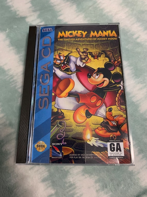 Mickey Mania Sega CD Custom Case W/inserts & Foam - Etsy