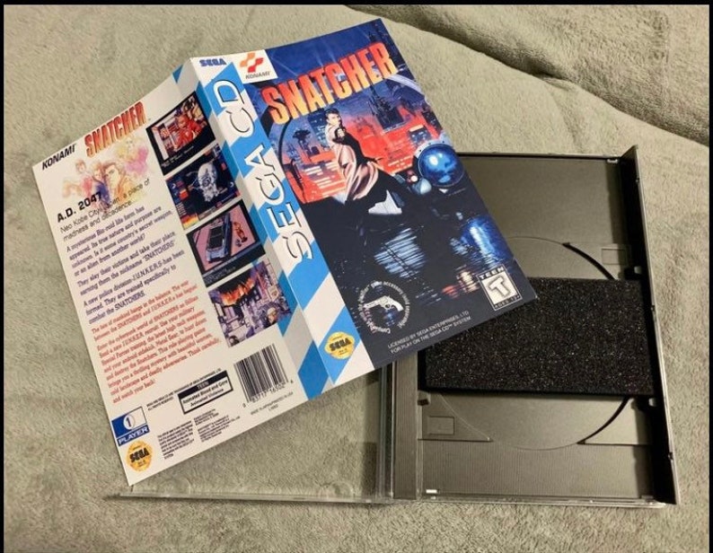 Snatcher Sega CD Custom Case W/inserts & Foam - Etsy