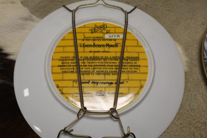 Knowles Plates the Wizard of Oz Limited Edition Set of 4 by Rudy Laslo ...