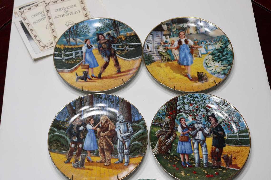 Knowles Plates the Wizard of Oz Limited Edition Set of 4 by Rudy Laslo ...