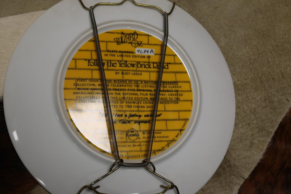 Knowles Plates the Wizard of Oz Limited Edition Set of 4 by Rudy Laslo ...