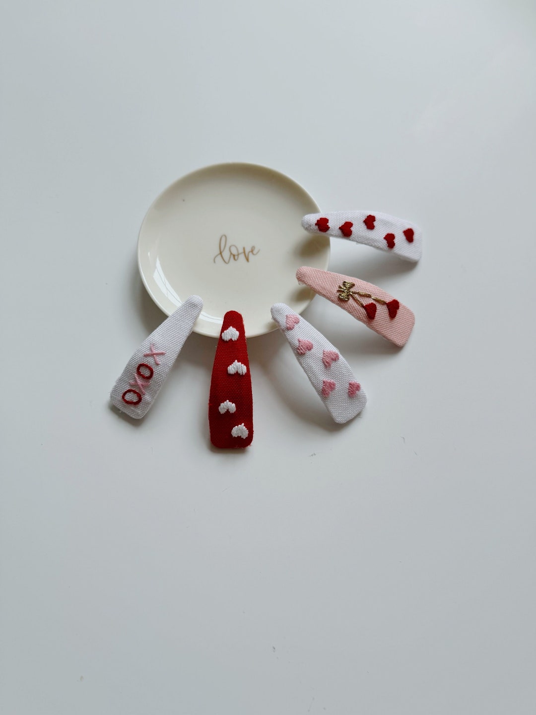 Valentine's Day Snap Clips, Heart Snap Clips, XOXO Hair Clips ...