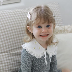 Linen Peter Pan Collar, Detachable Collar for Girls, Removeable Ivory ...